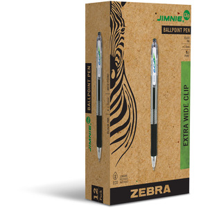 Zebra Pen Eco Jimnie Clip Retractable Ballpoint Pens - ZEB22510 ...