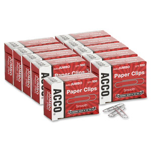 ACCO Economy Jumbo Smooth Paper Clips - ACC72580 - Shoplet.com