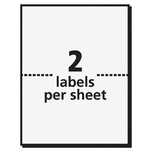 Avery Name Badge Labels - Blue Border - AVE5144 - Shoplet.com