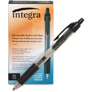 Integra Retractable 0.7mm Gel Pens - ITA30035 - Shoplet.com