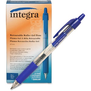 Integra Retractable 0.7mm Gel Pens - ITA30036 - Shoplet.com