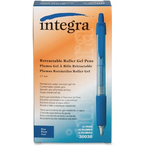 Integra Retractable 0.7mm Gel Pens - ITA30036 - Shoplet.com
