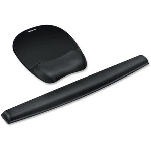 Fellowes Memory Foam Wrist Rest- Black - FEL9178201 - Shoplet.com
