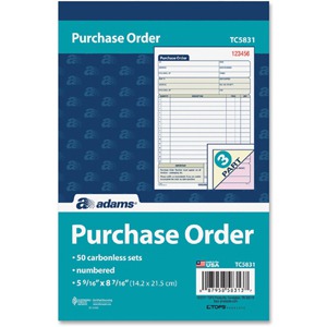 Adams 3-Part Carbonless Purchase Order Forms - ABFTC5831 - Shoplet.com