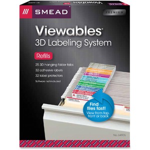 Smead Viewables Premium 3D hanging Folder Tabs and Labels - SMD64905 ...