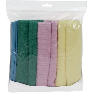 Genuine Joe Color-coded Microfiber Cleaning Cloths - GJO48261 - Shoplet.com