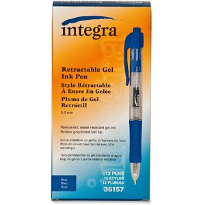 Integra Retractable 0.5mm Gel Pens - ITA36157 - Shoplet.com