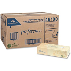 Georgia Pacific Georgia-Pacific Preference Flat Box Facial Tissue ...