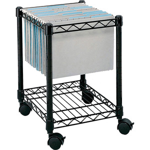 Safco Compact Mobile File Cart - SAF5277BL - Shoplet.com