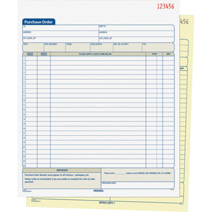 Adams 2-Part Carbonless Purchase Order Book - ABFDC8131 - Shoplet.com