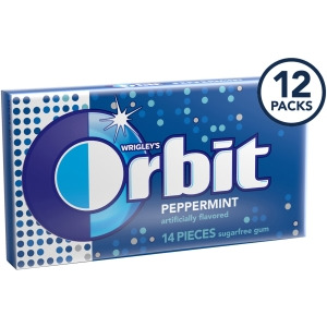 Orbit Peppermint Sugarfree Gum - 12 packs - MRS21486 - Shoplet.com