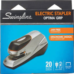 Swingline Optima Grip(r) 20-Sheet Half-Strip Electric Stapler ...
