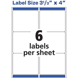 Avery Repositionable Labels, Sure Feed, 3-1/3"x4" , 600 Labels (55164 ...