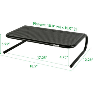 Allsop Metal Art Monitor Stand (Large) 18-Inch Wide Platform - Black ...