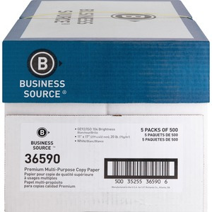 Business Source Premium Multipurpose Copy Paper - White - BSN36590 ...