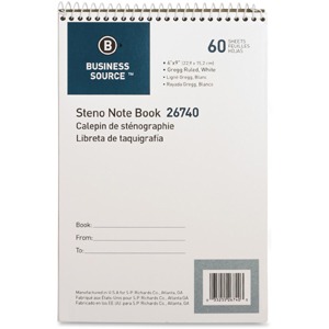 Business Source Steno Notebook - BSN26740 - Shoplet.com