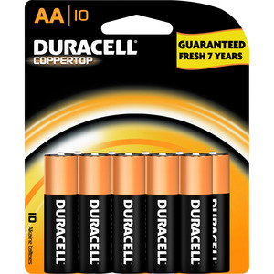 Duracell Coppertop Alkaline AA Battery - MN1500 - DURMN1500B10Z ...