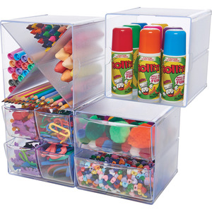 Deflecto Stackable Cube Organizer - DEF350201 - Shoplet.com