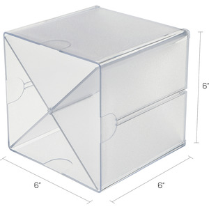 Deflecto Stackable Cube Organizer - DEF350201 - Shoplet.com