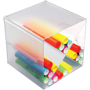 Deflecto Stackable Cube Organizer - DEF350201 - Shoplet.com