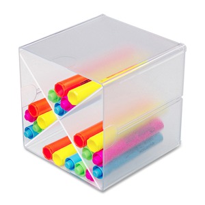 Deflecto Stackable Cube Organizer - DEF350201 - Shoplet.com