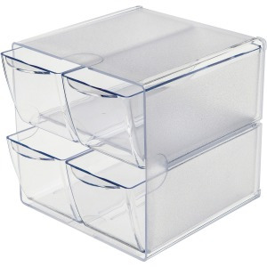 Deflecto Stackable Cube Organizer - DEF350301 - Shoplet.com