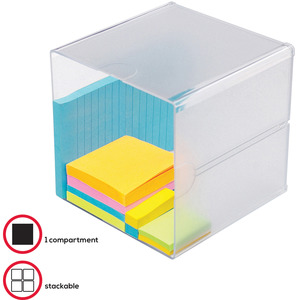 Deflecto Stackable Cube Organizer - DEF350401 - Shoplet.com