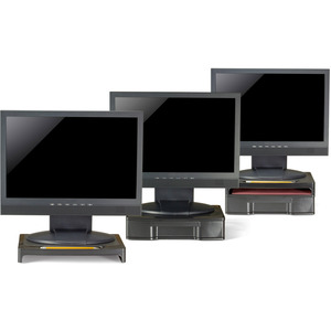 Officemate 2200 Series Monitor Stand with Drawer, HIPAA, Black ...