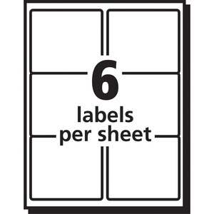 Avery Clear Shipping Labels, Sure Feed, 3-1/3" x 4" , 60 Labels (18664 ...