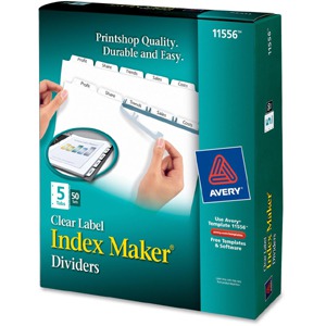 Avery Index Maker Index Divider - AVE11556 - Shoplet.com