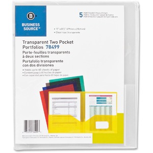 Business Source 78498 Letter Pocket Folder - BSN78499 - Shoplet.com