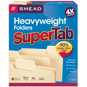 Smead SuperTab File Folders - SMD10401 - Shoplet.com