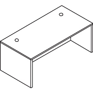Lorell Essentials Series Rectangular Desk Shell - LLR69375 - Shoplet.com