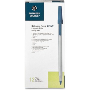 Business Source Medium Point Ballpoint Stick Pens - BSN37500 - Shoplet.com
