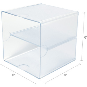 Deflecto Stackable Cube Organizer - DEF350701 - Shoplet.com