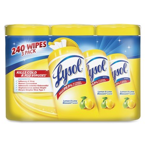Lysol Lemon/Lime Disinfecting Wipes - RAC84251 - Shoplet.com