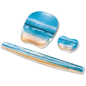 Fellowes Microban Photo Gel Keyboard Wrist Rest - FEL9179401 - Shoplet.com