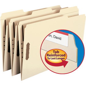 Smead 1/3 Tab Cut Legal Recycled Fastener Folder - SMD19600 - Shoplet.com