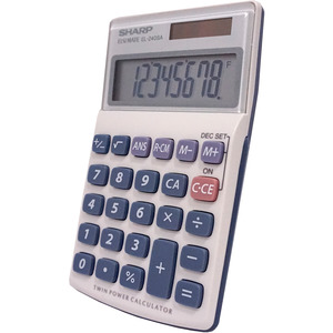 Sharp Calculators EL-240SAB 8-Digit Handheld Calculator - SHREL240SAB ...