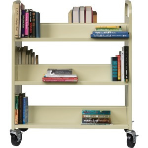 Lorell Double-sided Book Cart - LLR49202 Easy Ordering - Shoplet.com