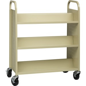 Lorell Double-sided Book Cart - LLR49202 Easy Ordering - Shoplet.com