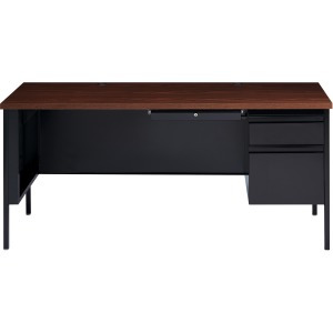 Lorell Fortress Series 66" Right-Pedestal Desk - LLR66905 - Shoplet.com
