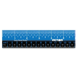 Victor Plastic Dual Color 12" Easy Read Ruler - VCTEZ12PBL - Shoplet.com
