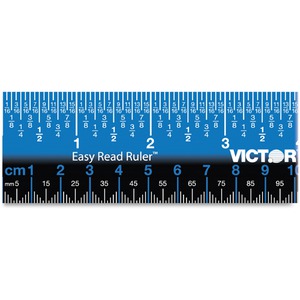 Victor Plastic Dual Color 12" Easy Read Ruler - VCTEZ12PBL - Shoplet.com