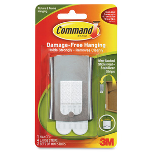 Command Communications, Inc Command Sticky Nail Wire-Backed Hanger ...