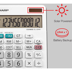 Sharp Calculators EL-334WB 12-Digit Professional Large Desktop ...