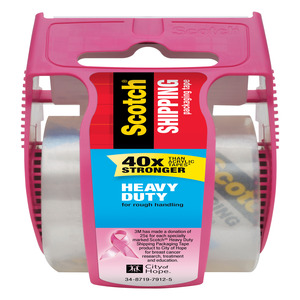 Scotch-brite Scotch Shipping Packaging Tape- Pink Dispenser - MMM142PC ...