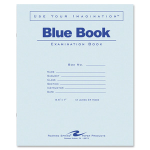 Roaring Spring Wide-ruled Blue Examination Book - ROA77513EA - Shoplet.com