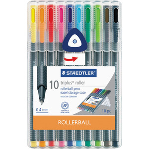 Staedtler 10 Triplus Roller Rollerball Pens - STD403SB10A6 - Shoplet.com