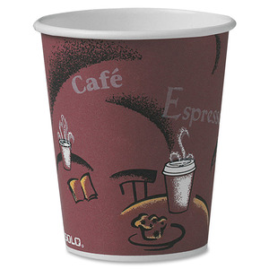 Dart Solo 10 oz Bistro Design Hot Cups - SCCOF10BI0041 - Shoplet.com